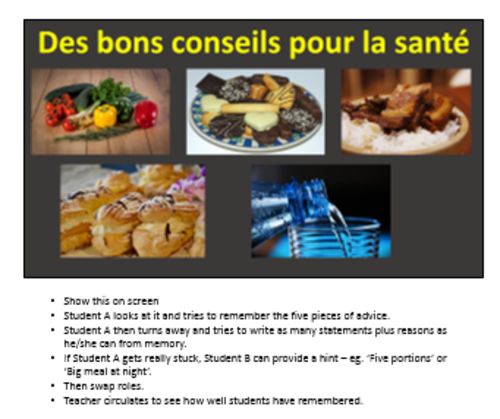 Healthy living - advice and reasons (French) | Teaching Resources