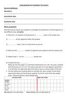 GCSE Ecology new spec for foundation: quadrats worksheet | Teaching ...
