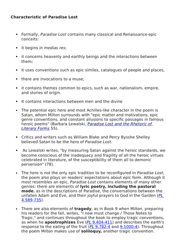 A level English - Paradise Lost Books 9-10 Full revision notes ...