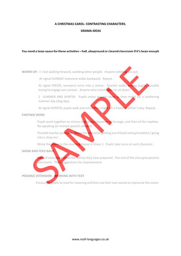 Comparing contrasting characters: A Christmas Carol | Teaching Resources