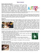What is Autism - Reading Comprehension Worksheet / Informational Text ...