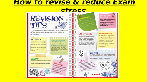 How to revise and reduce exam stress. Assembly. (To suit any year group ...