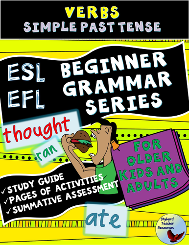English Simple Past Tense Verbs Study Guide and Vocabulary Retention ...