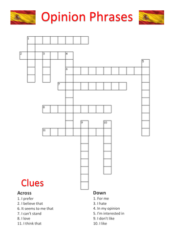 GCSE Spanish - Starters to drill important verbs and opinion phrases ...