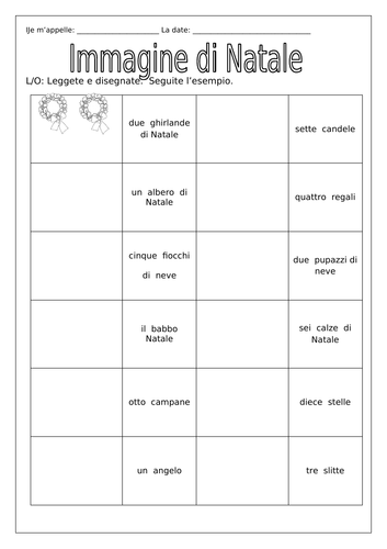 ITALIAN - CHRISTMAS - BUON NATALE - WORKSHEETS | Teaching Resources
