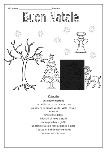 ITALIAN - CHRISTMAS - BUON NATALE - WORKSHEETS | Teaching Resources
