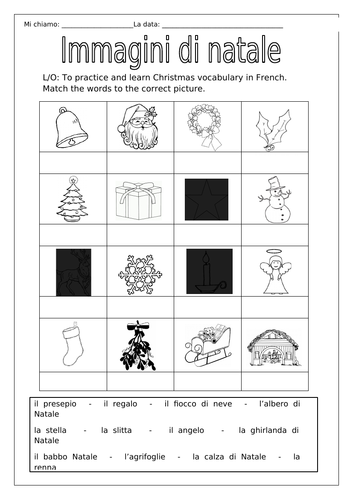 ITALIAN - CHRISTMAS - BUON NATALE - WORKSHEETS | Teaching Resources