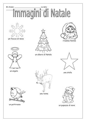 ITALIAN - CHRISTMAS - BUON NATALE - WORKSHEETS | Teaching Resources