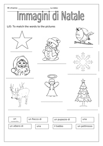 ITALIAN - CHRISTMAS - BUON NATALE - WORKSHEETS | Teaching Resources