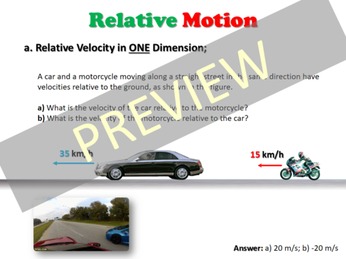 Motion - Relative MOTION – (Relative Velocity) – Lesson Presentation ...