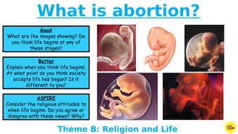 AQA A GCSE Theme B Religion and Life: Lesson 1 Abortion | Teaching ...