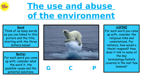 AQA A GCSE Theme B Religion and Life: Lesson 6 The use and abuse of the ...