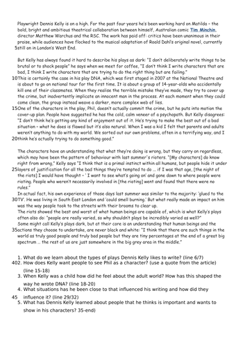 DNA Dennis Kelly revision | Teaching Resources