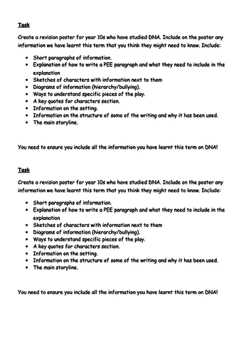 DNA Dennis Kelly revision | Teaching Resources