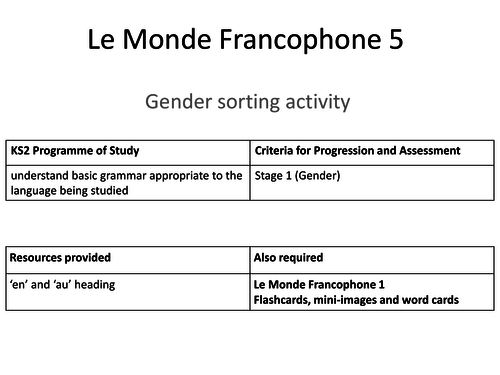 Flexible French - Le Monde Francophone: fully differentiated, stand ...