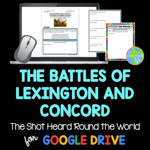 American Revolution Battles of Lexington and Concord | Teaching Resources