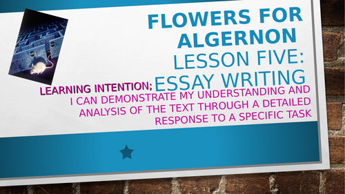 Flowers for Algernon - Daniel Keyes (Short Story) Unit of Work ...