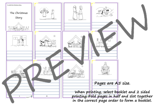 The Christmas Story - Writing Booklets | Teaching Resources