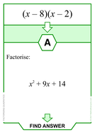 Factorising Quadratics (Treasure Hunt) | Teaching Resources