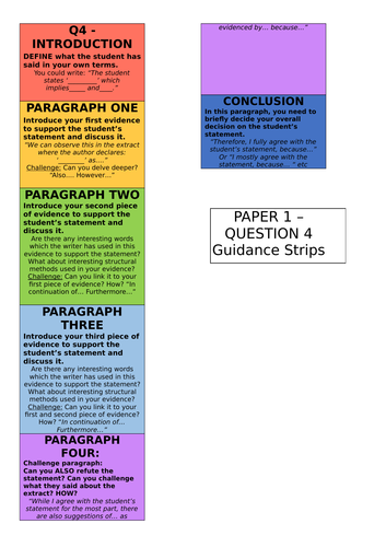 AQA Language Paper 1, Section A | Teaching Resources