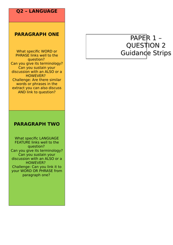 AQA Language Paper 1, Section A | Teaching Resources