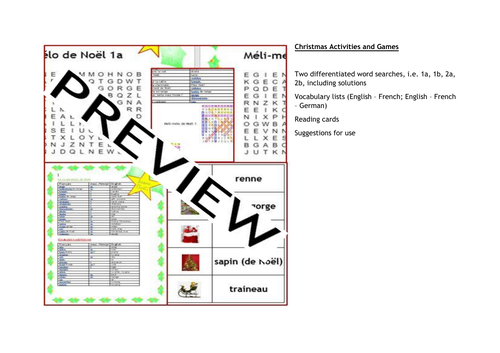 Christmas French Activities & Games | Teaching Resources