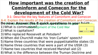 The Cold War paper 2 Edexcel 9-1 GCSE History scheme of work and ...
