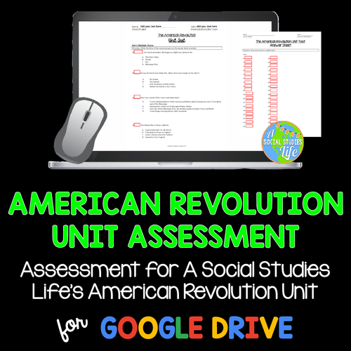 American Revolution Test | Teaching Resources