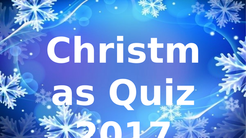 2017 Ultimate Christmas Quiz | Teaching Resources