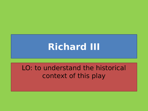 Richard III for KS3 | Teaching Resources