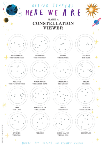 Oliver Jeffers Here We Are Constellations | Teaching Resources