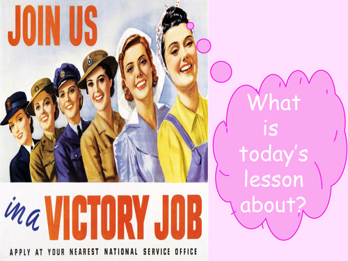 Women at Work in World War Two | Teaching Resources