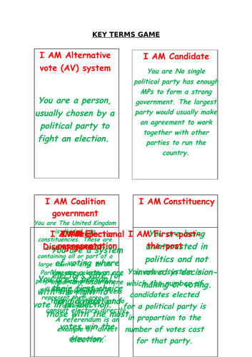 voting systems lesson-AQA GCSE CITIZENSHIP | Teaching Resources