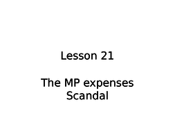 The MP expenses scandal-aqa gcse citizenship | Teaching Resources