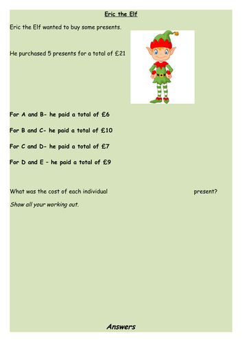Christmas Maths- Elf maths mastery/reasoning pack KS2 (Greater Depth ...
