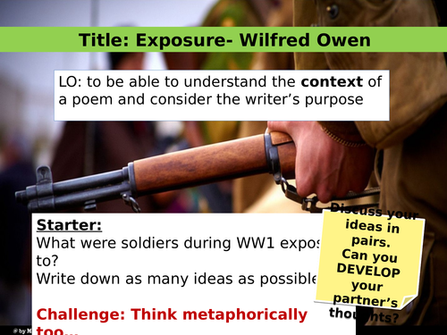 EXPOSURE by Wilfred Owen (Context, Power and Conflict, Analysis ...