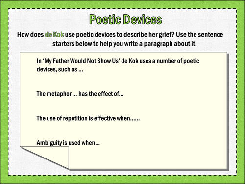 My Father Would Not Show Us (PowerPoint and worksheets) | Teaching ...