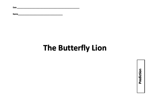 The Butterfly Lion & The Iron Man - Guided Reading, Reading Journal and ...