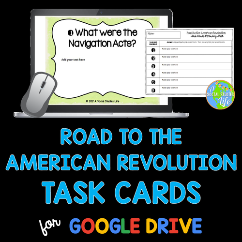 Road to the American Revolution Task Cards | Teaching Resources