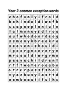 Year 2 common exception wordsearch | Teaching Resources