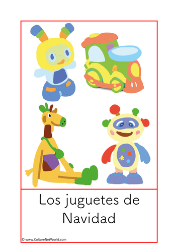 25 Flashcards Christmas Vocabulary in Spanish- Navidad | Teaching Resources