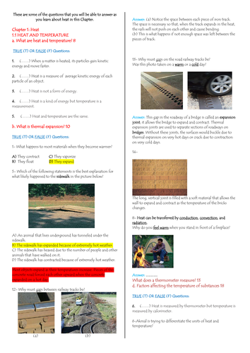 Heat – Heat and Temperature (Thermal Physics) – Question BANK ...
