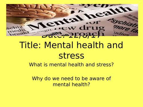 Lessons on Stress and Mental Health | Teaching Resources