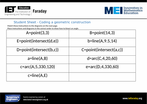 Coding a geometric construction | Teaching Resources