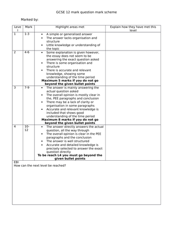 Anglo-Saxons and Normans paper 2 Edexcel 9-1 GCSE History scheme of ...
