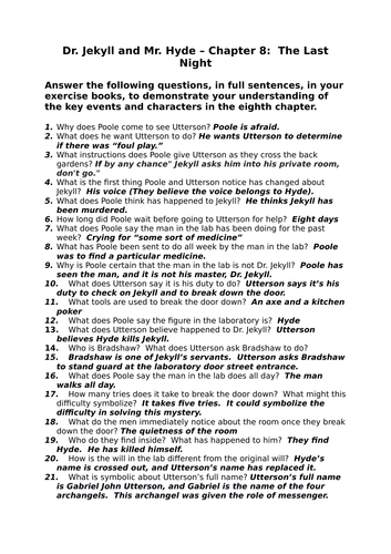 AQA Jekyll and Hyde - Week 5 Lessons | Teaching Resources