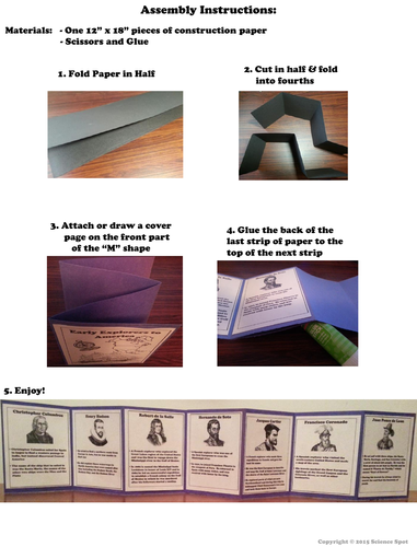 Early Explorers to America Accordion Booklet | Teaching Resources