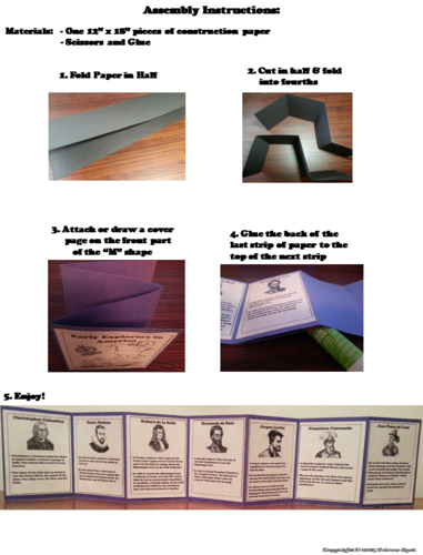 Early Explorers to America Accordion Booklet | Teaching Resources
