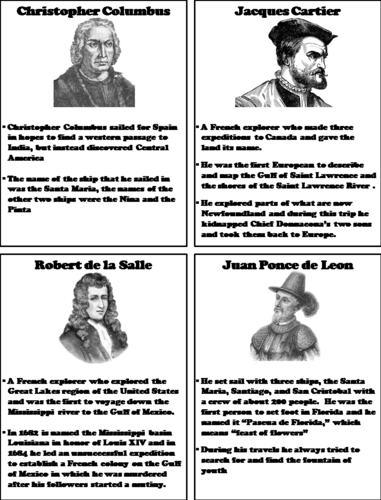 Early Explorers to America Accordion Booklet | Teaching Resources