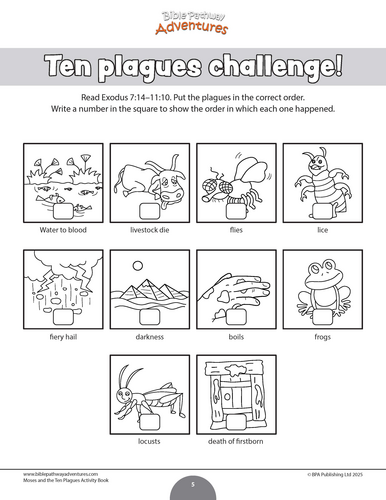 Moses and the Ten Plagues Activity Pack FREEBIE | Teaching Resources